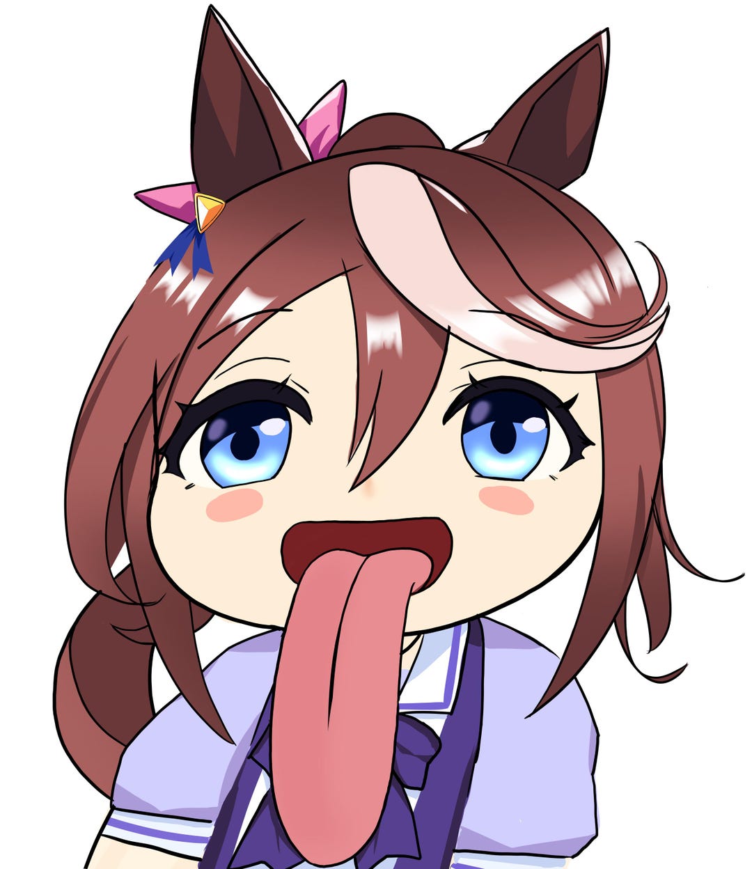 Uma Musume Kawaii Tokai Teio Chibi Anime Sticker / Keychain Digital ...