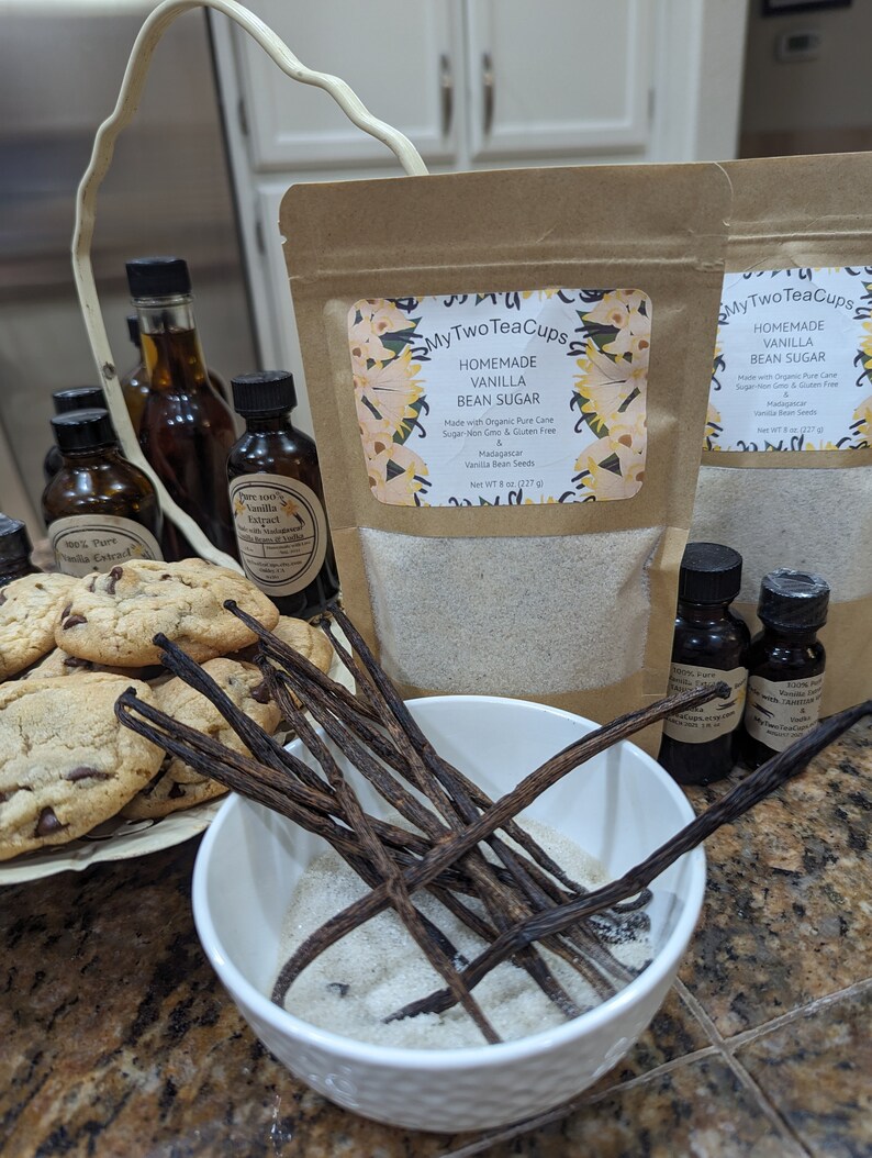Homemade Madagascar Vanilla Bean Sugar - Organic Cane Sugar, Gluten ...