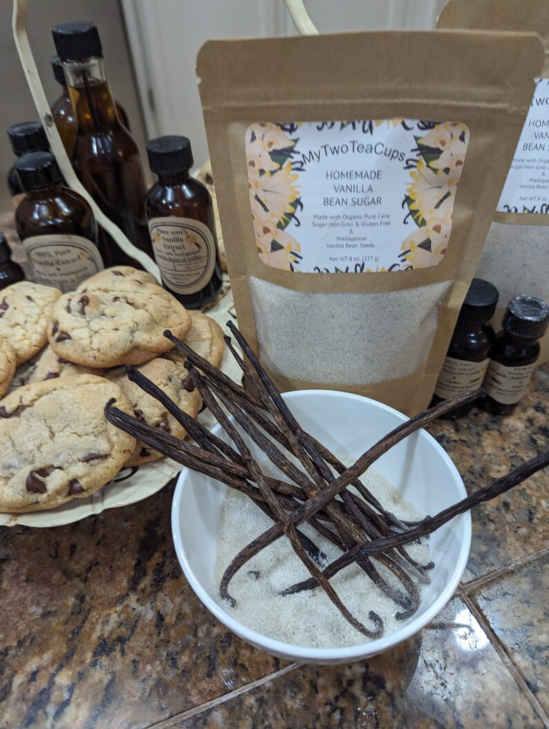 Homemade Madagascar Vanilla Bean Sugar - Organic Cane Sugar, Gluten ...