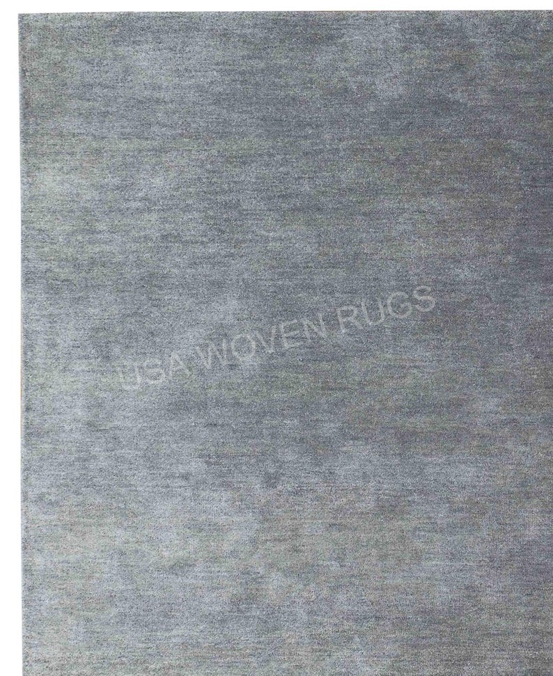 Hand Tufted Rug Solid Grey Wool Large Area Rugs for Living Room Bedroom ...