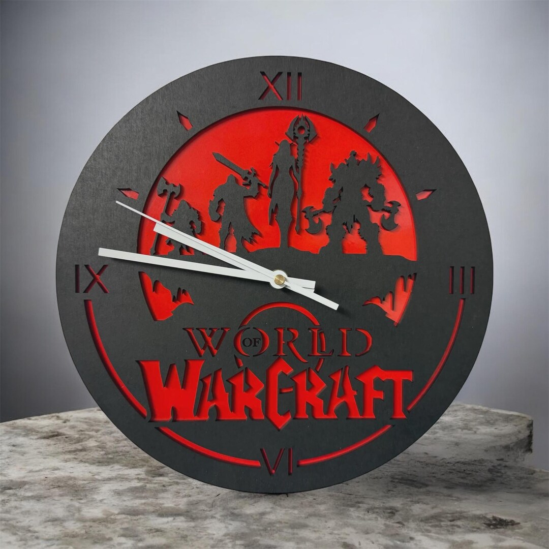 Gamer Analog or Digital Clock Gaming Inspired by World of Warcraft the ...
