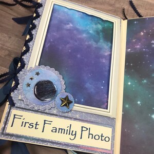 Moon & Stars Theme Baby Book, Outer Space, Personalized Baby Book, Baby ...