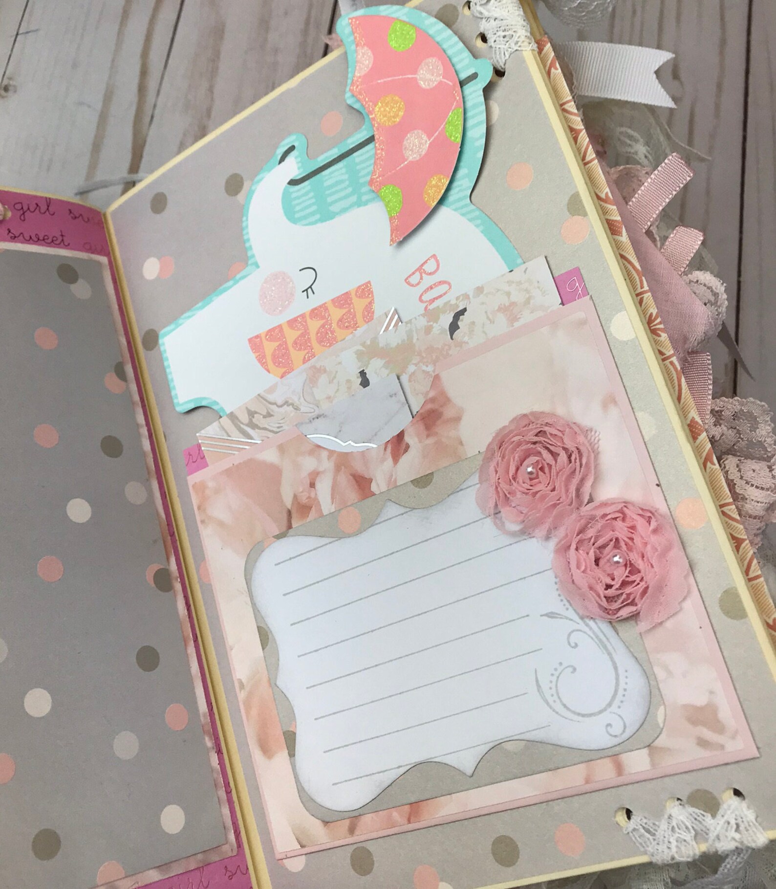 Custom Baby Book, Baby Girl Book, First Year Baby Book, Baby Girl ...