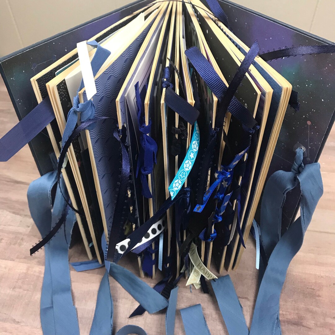 Moon & Stars Theme Baby Book, Outer Space, Personalized Baby Book, Baby ...