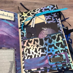 Moon & Stars Theme Baby Book, Outer Space, Personalized Baby Book, Baby ...