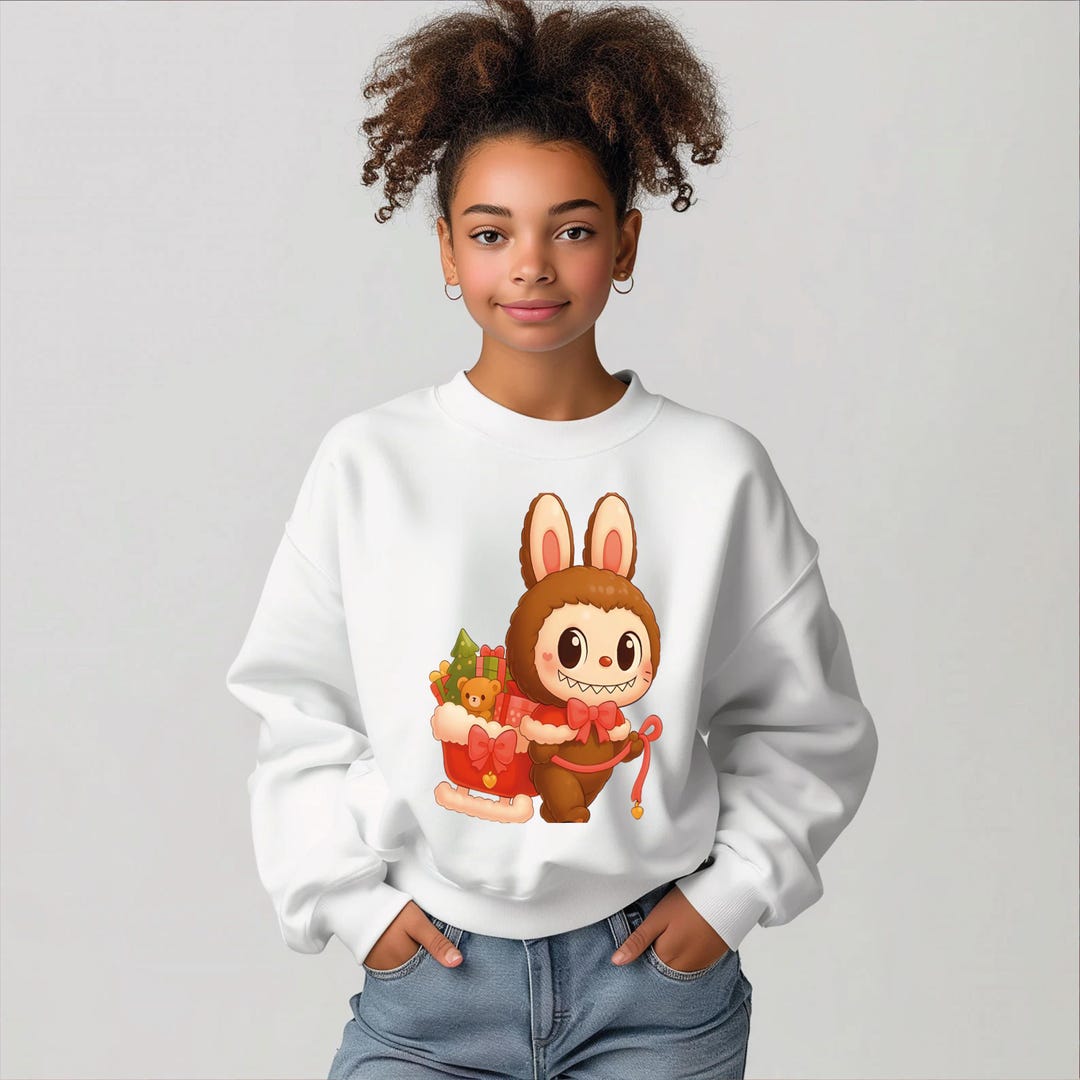 Labobo Bunny Christmas Sweatshirt - Kids Holiday Shirt - Etsy