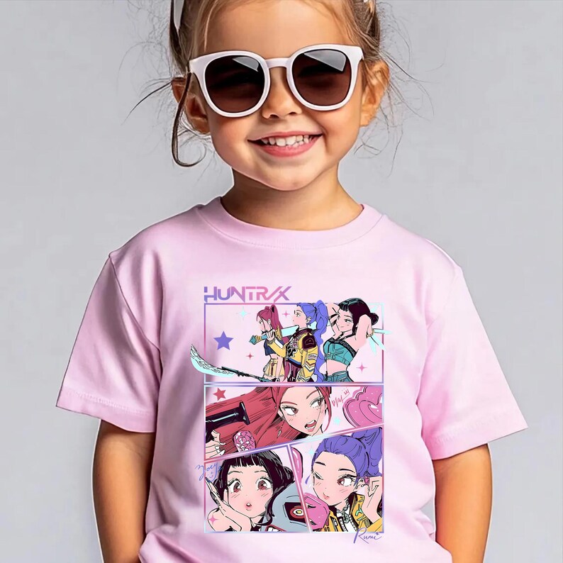 Huntrix Girl T-shirt, Kpop Demon Hunters Shirt, Anime Inspired Merch - Etsy