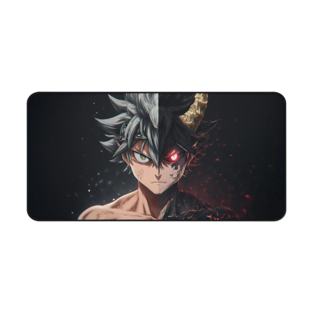 Dark Demon Anime Character Desk Mat | Gaming Mouse Pad, Desk Protector ...