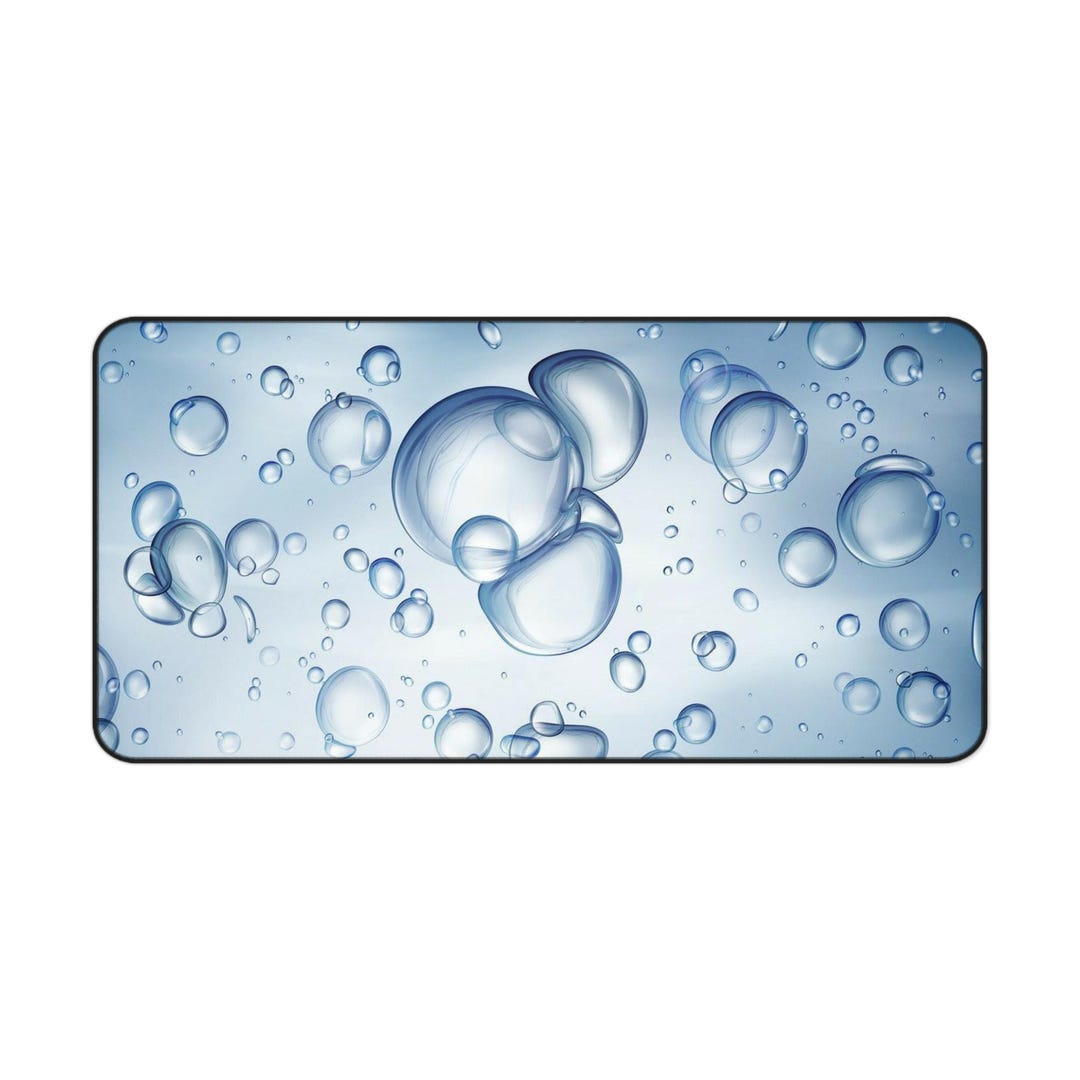 Blue Water Bubbles Desk Mat | Bubble Pattern Mouse Pad - Etsy