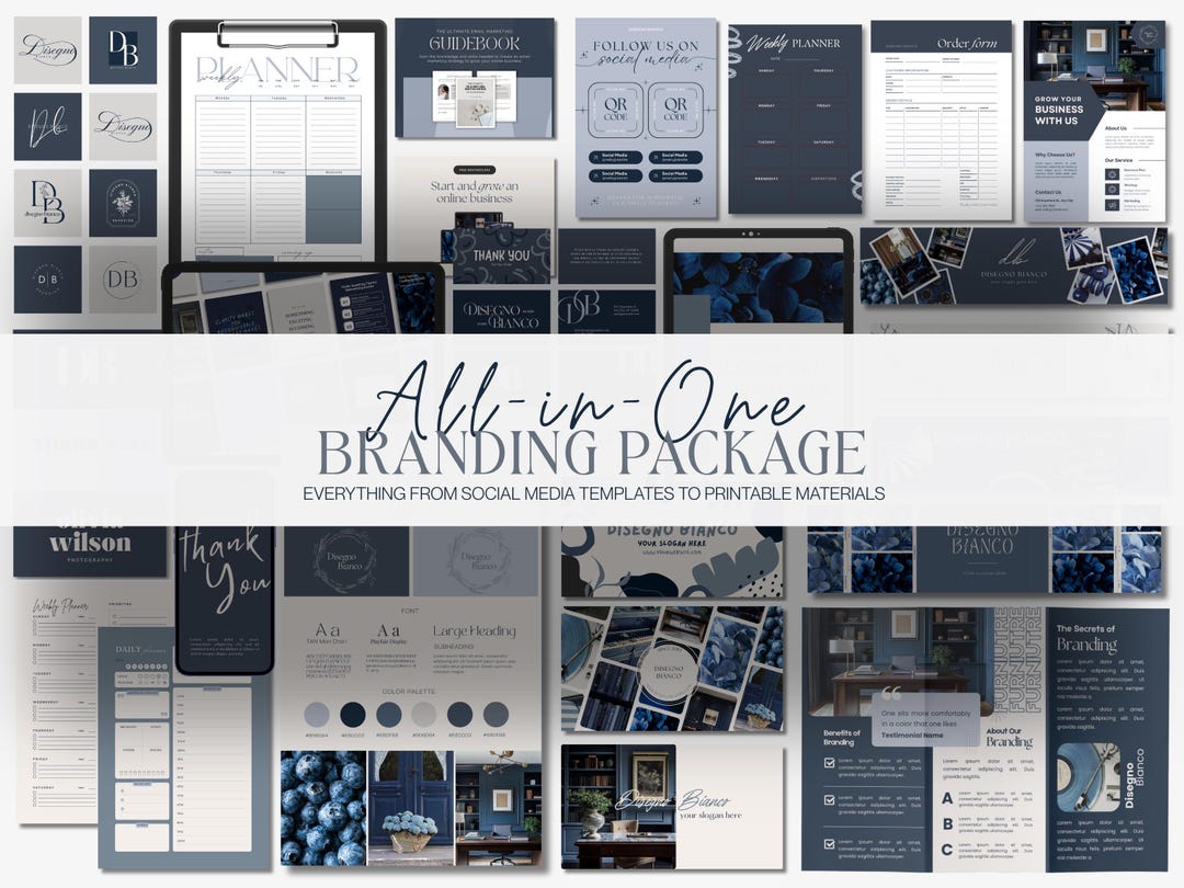 Powder Blue Inspired Branding Kit for Small Businesses | Instantly ...