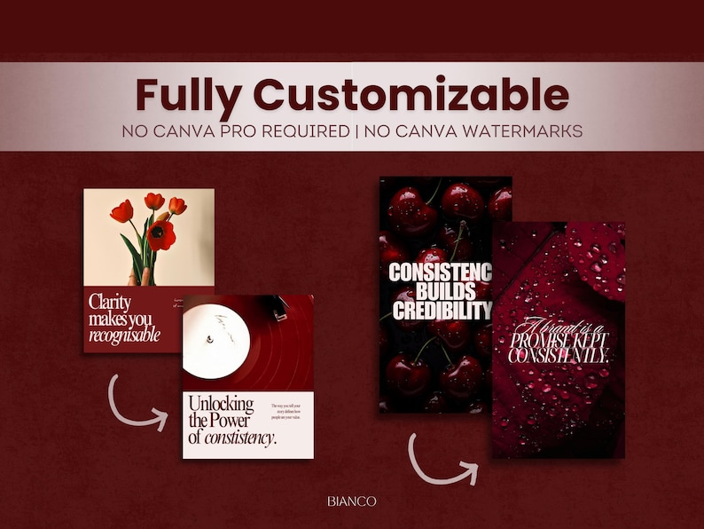 Burgundy Instagram Templates | 500+ Canva Posts, Stories & Reels ...