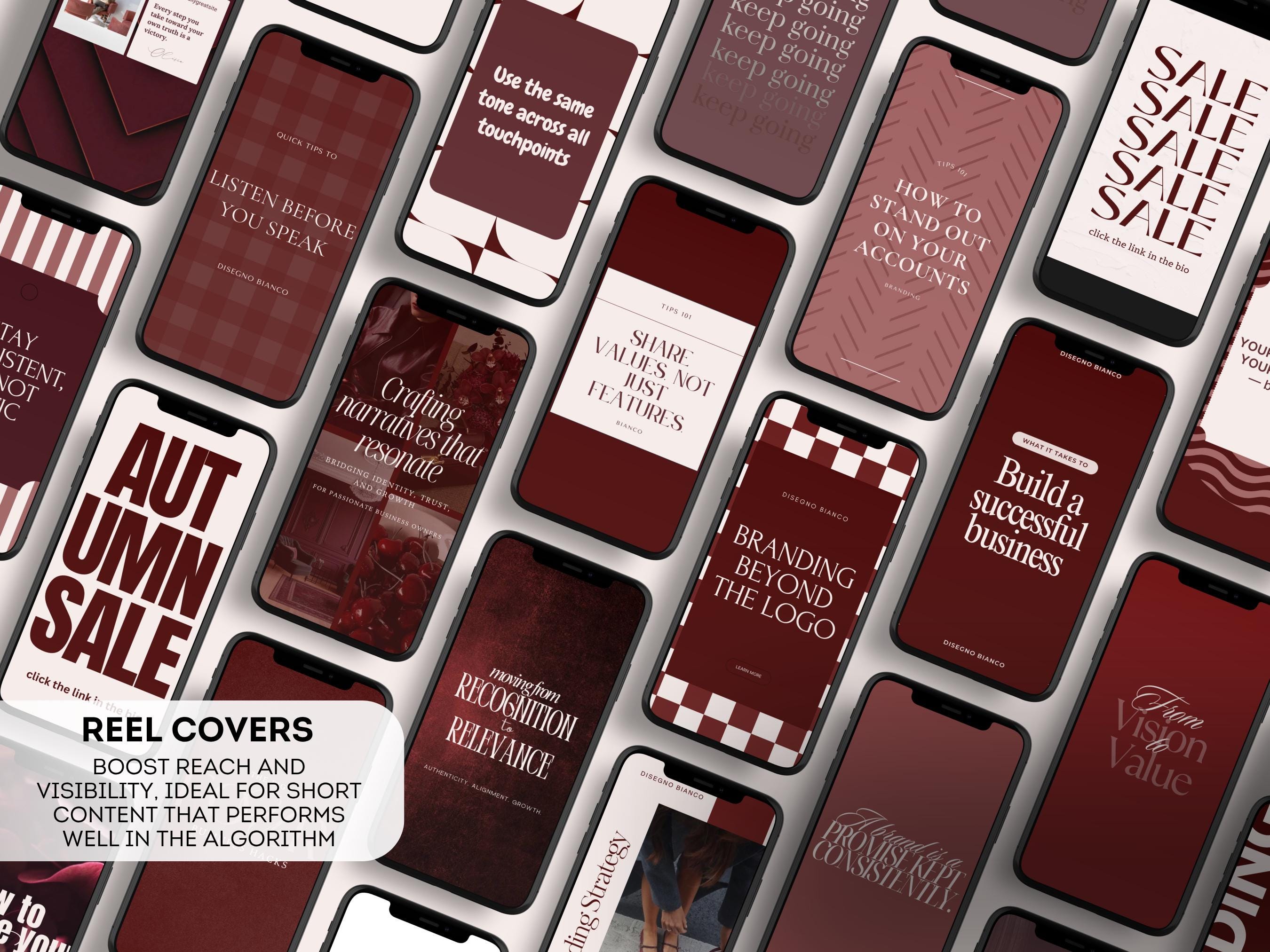 Burgundy Instagram Templates | 500+ Canva Posts, Stories & Reels ...
