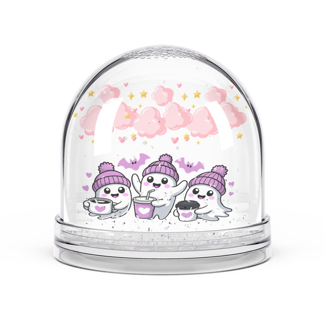 Cute Ghosts Snow Globe, Whimsical Decor, Gifts for Halloween, Home ...
