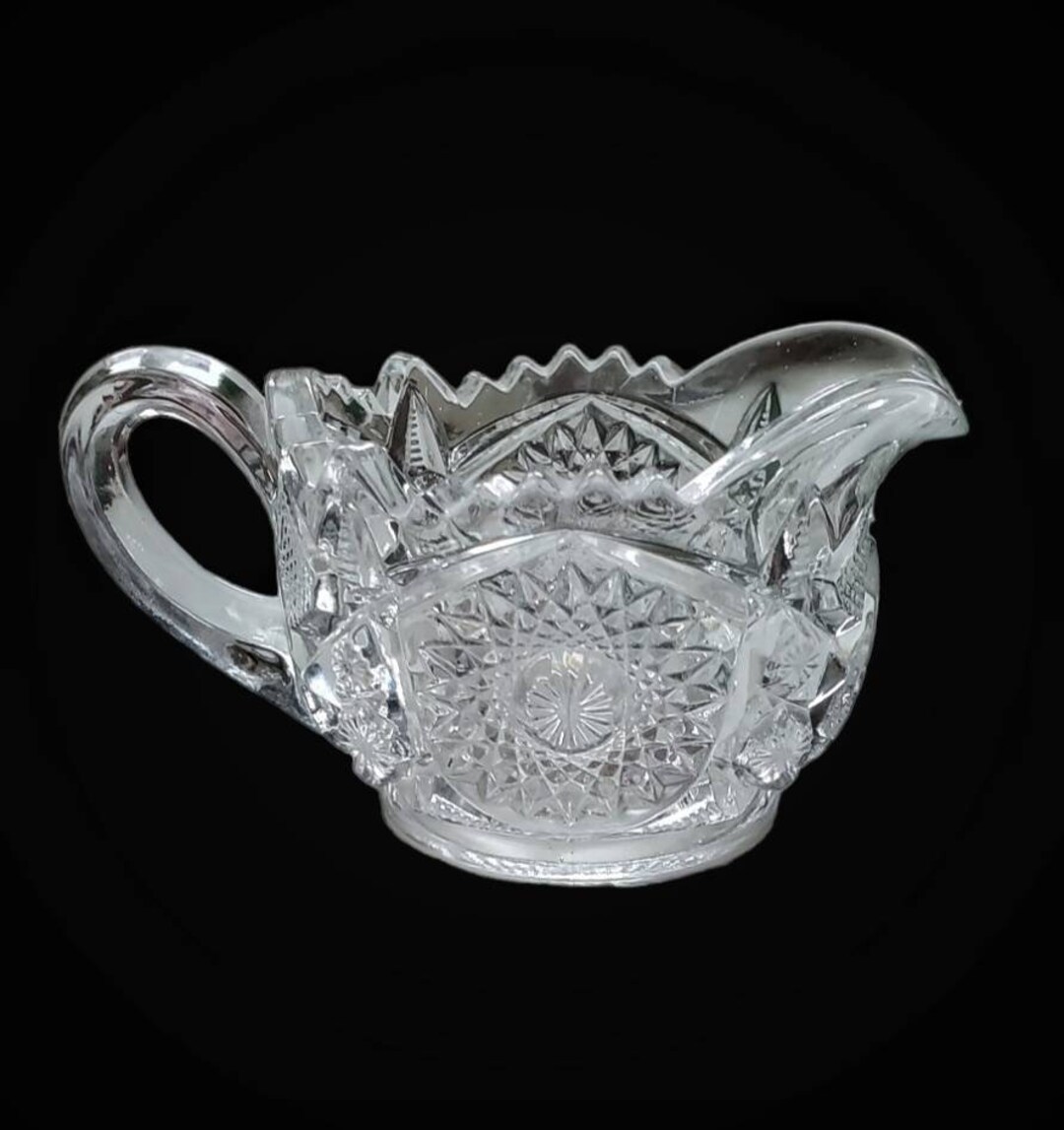 Vintage Cut Glass Creamer