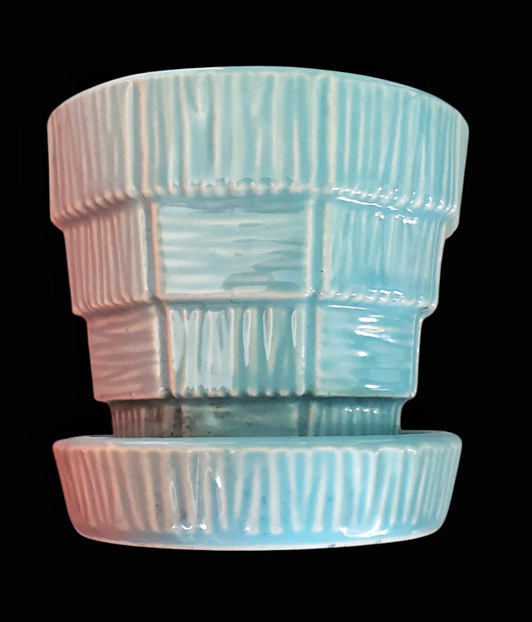 Vintage Mccoy Miniature Light Blue Flower Pot. - Etsy