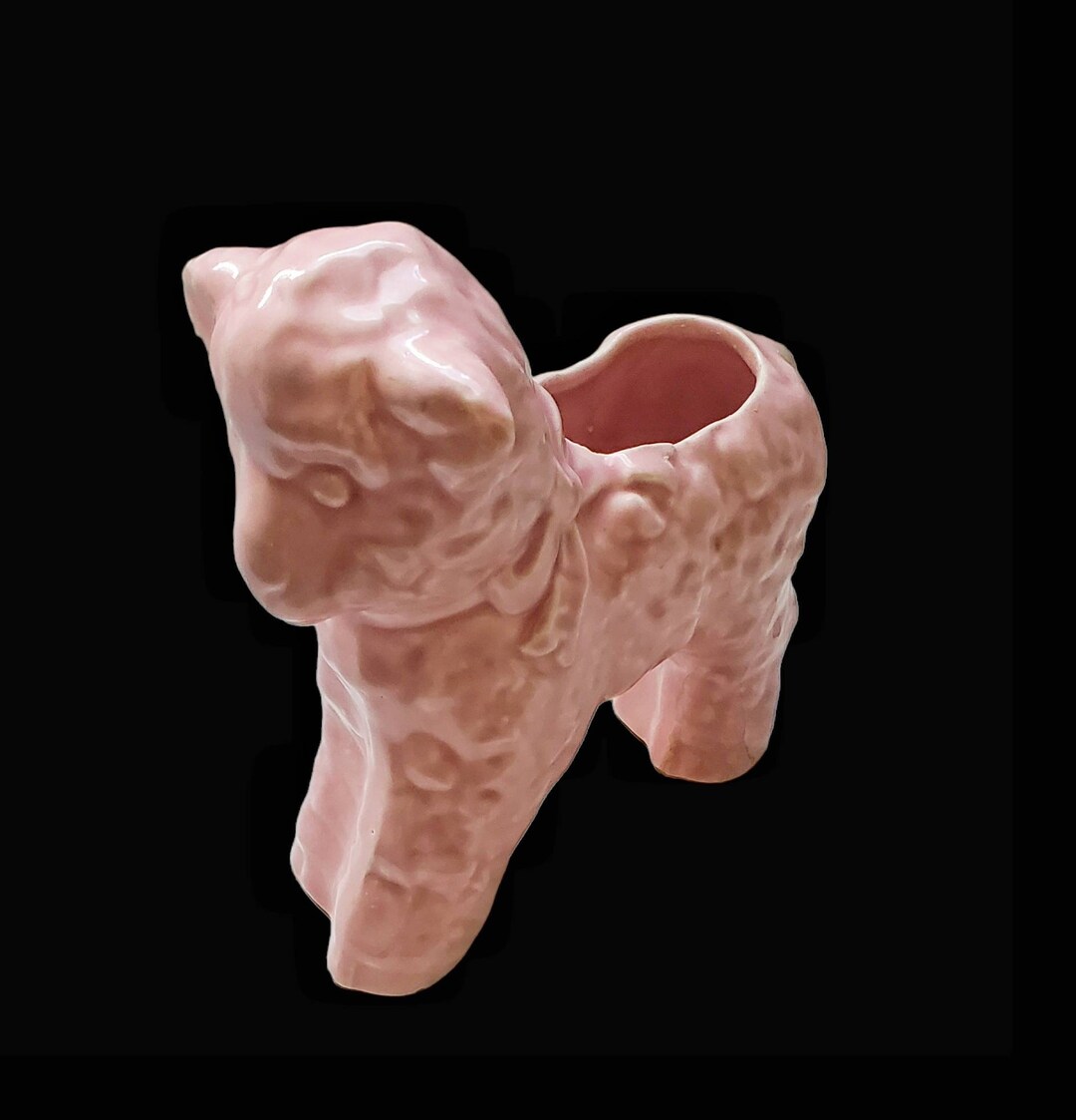 Vintage Pink Baby Lamb Planter. so Cute! - Etsy