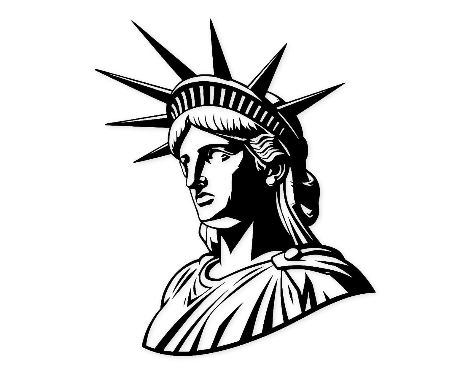 Liberty Icon Svg Png: Bold Outline Design for Emblematic Use - Etsy