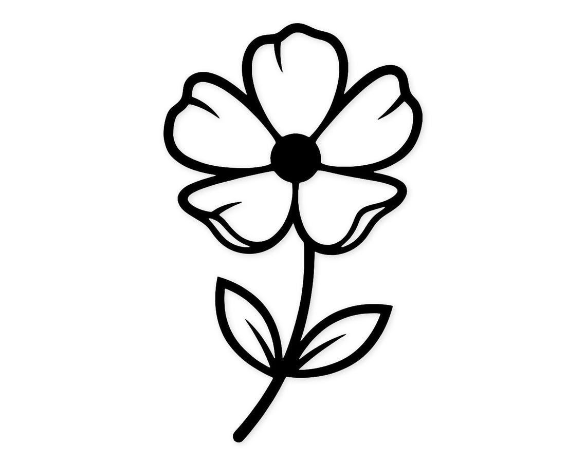 Dainty Floral Icon Svg Png: Elegant Minimalist Design for Crafts - Etsy