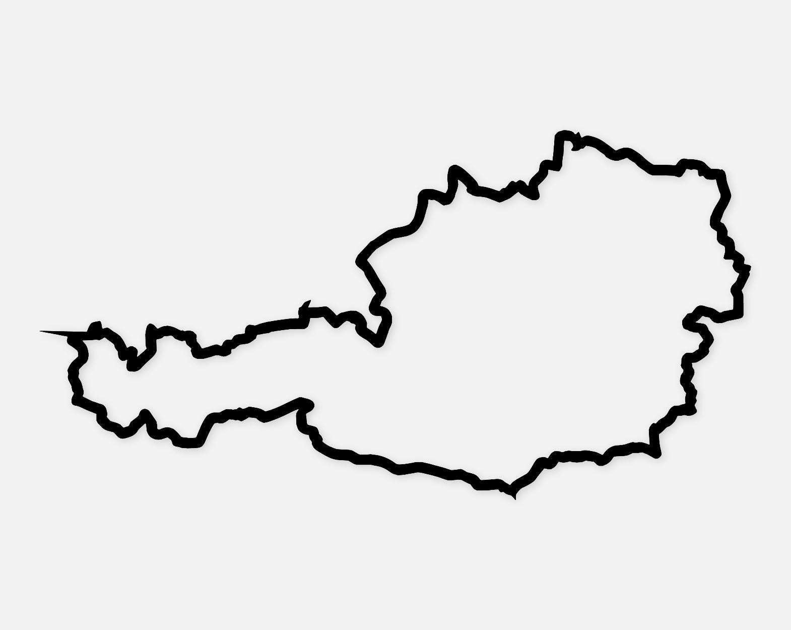 Austria Outline Shape Svg Png: Bold Design for Crafts - Etsy