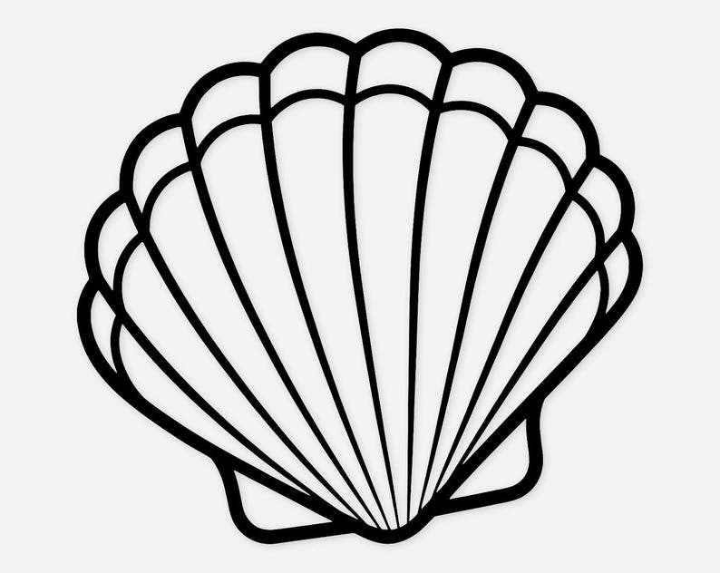 Seashell Icon Svg Png: Cut Ready Digital Design for Cricut Silhouette ...