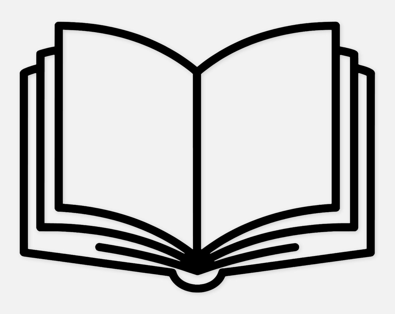 Open Book Icon Svg Png: Cut Ready Digital Design for Cricut Silhouette ...