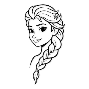 Elsa Face Icon Svg Png: Cut Ready Digital Design for Cricut Silhouette ...