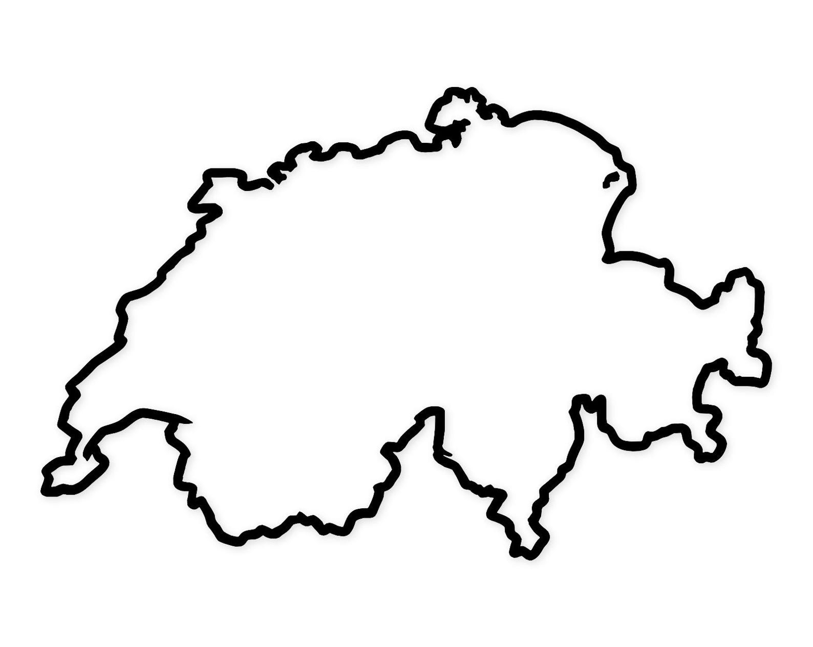 Switzerland Map Outline Svg Png: Bold Clean Design for Cutting Projects ...