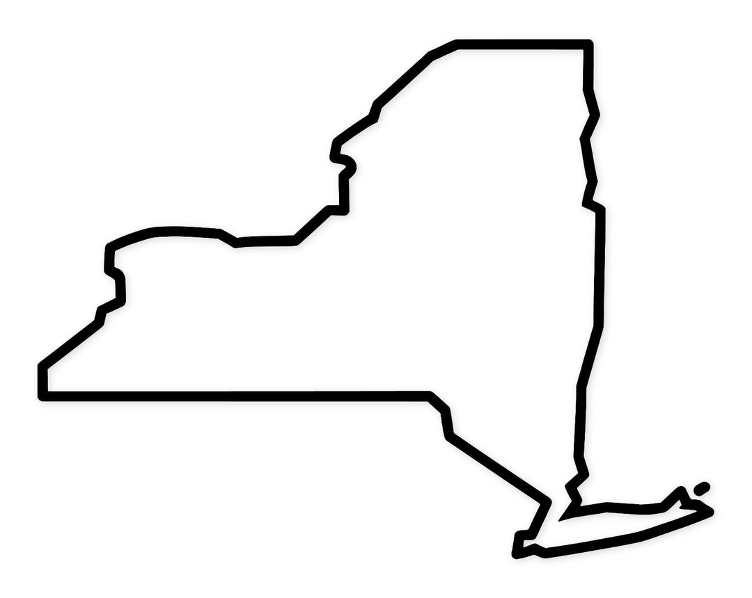 New York Map Outline Svg Png: Cut Ready Digital Design for Cricut ...