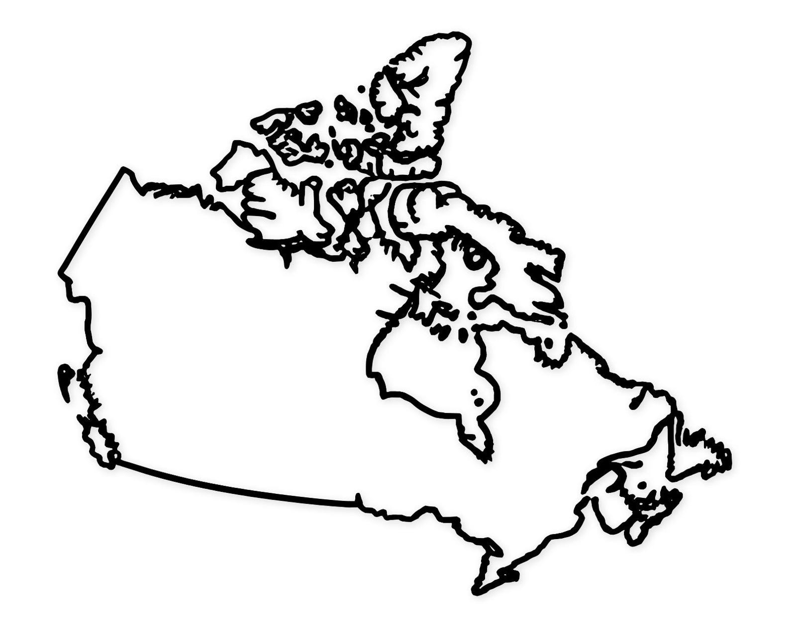 Canada Map Outline Svg Png: Cut Ready Digital Design for Cricut ...