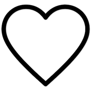 Love Heart Svg: Bold Outline Design for Valentine's Day - Etsy
