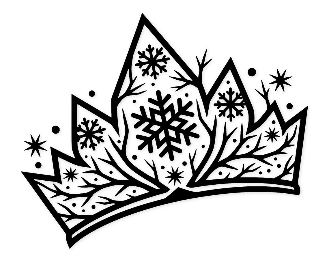 Frozen Crown Icon Svg Png: Cut Ready Digital Design for Cricut ...