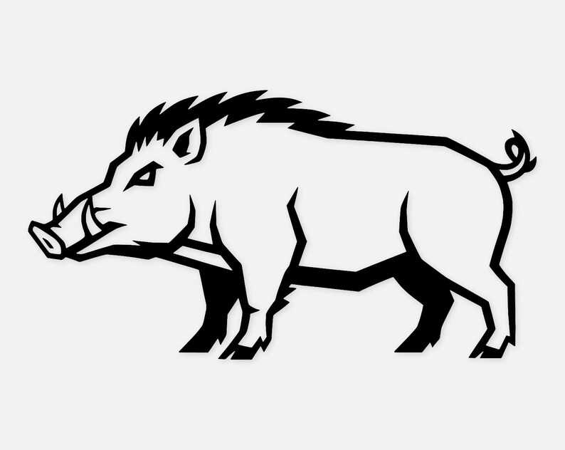 Razorback Icon Svg Png: Bold Outline Digital Design for Mugs - Etsy