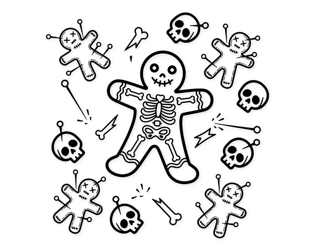 Voodoo Gingerbread Scene Svg Png: Cut Ready Digital Design for Cricut ...