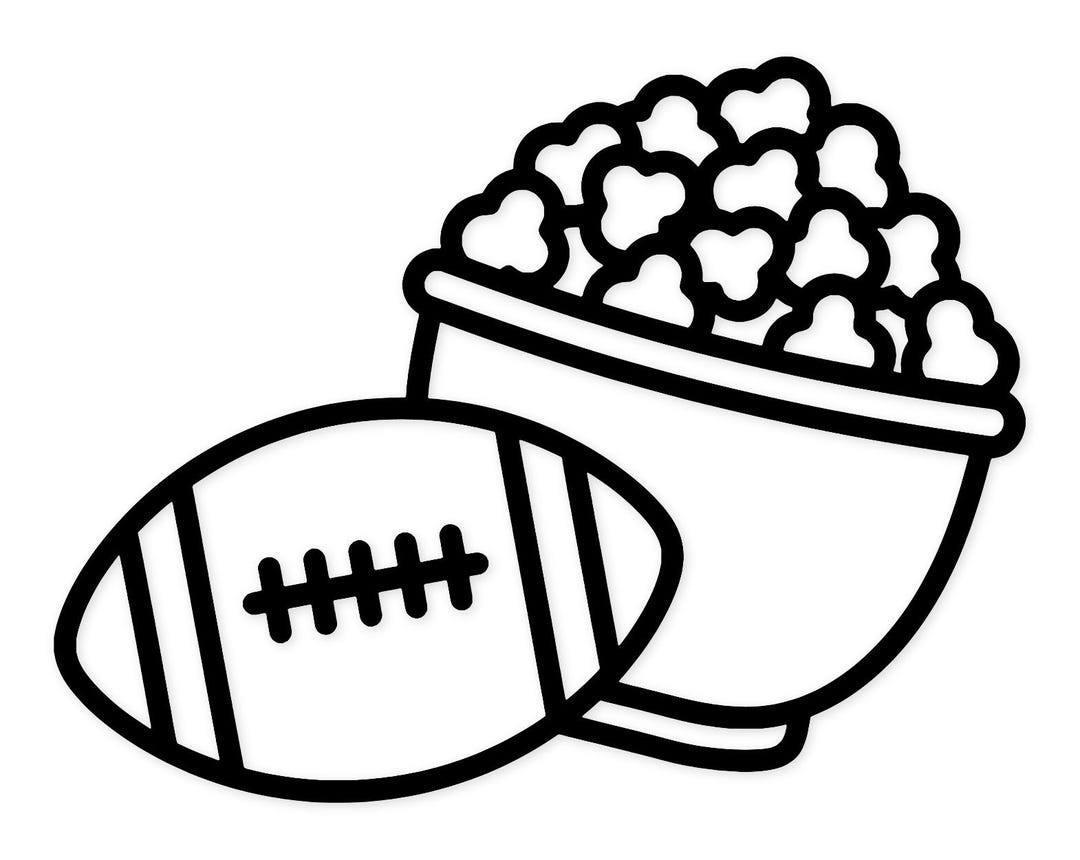 Football and Snack Svg: Bold Design for Game Day - Etsy