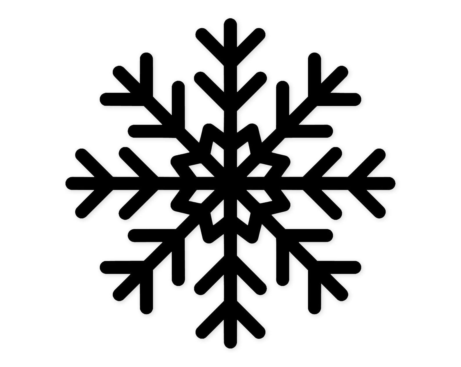 Snowflake Svg Png: Bold Outline Cut File for Winter Decor - Etsy