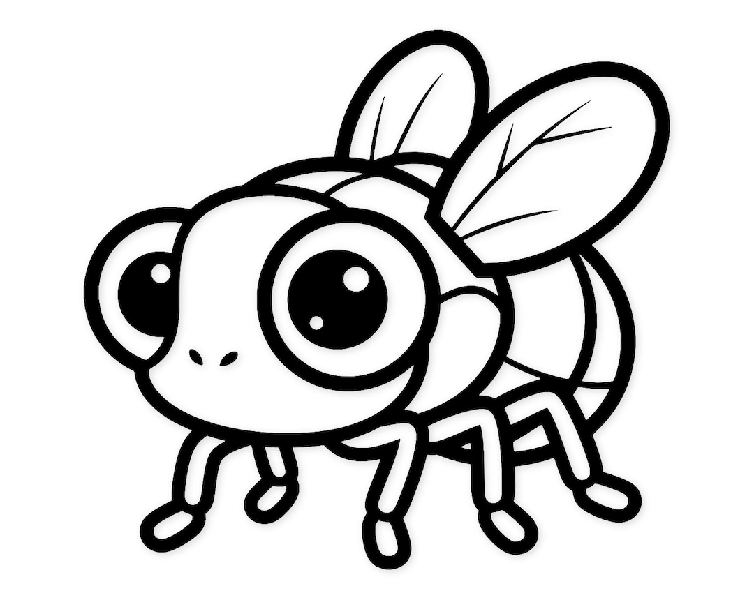 Cute Housefly Svg Png: Bold Cartoon Design for Cricut - Etsy Canada
