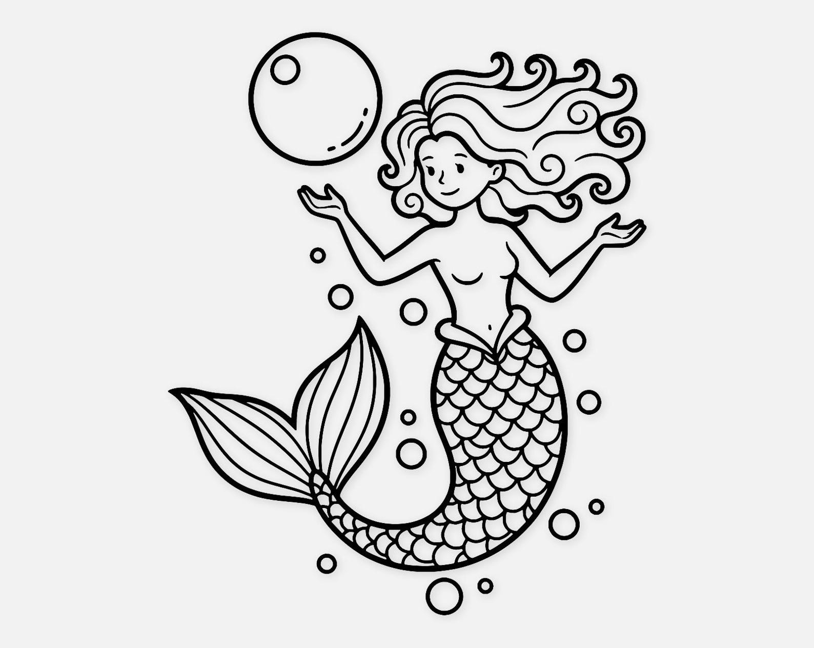 Minimalist Mermaid SVG: Icon Cut File (PNG, Cricut, Silhouette - Etsy
