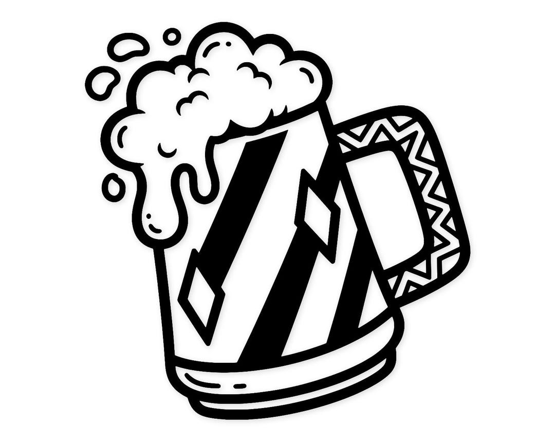 German Beer Mug Svg Png: Bold Line Art for Craft Projects - Etsy