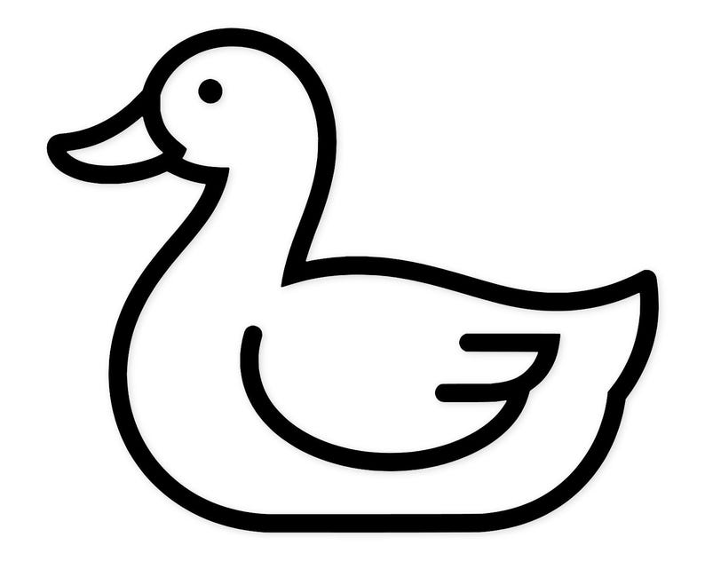 Duck Icon Svg Png: Bold Outline for Crafting - Etsy