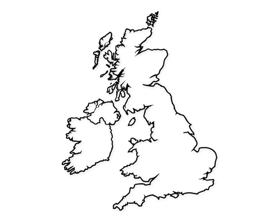 United Kingdom Map Svg Png: Cut Ready Digital Design for Cricut ...