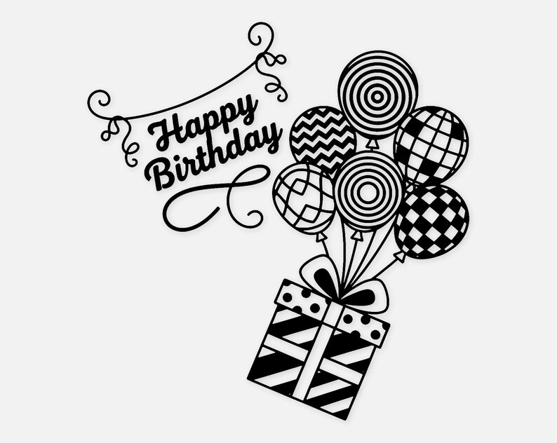 Celebration Scene Svg Png: Bold Design for Birthday Decor - Etsy