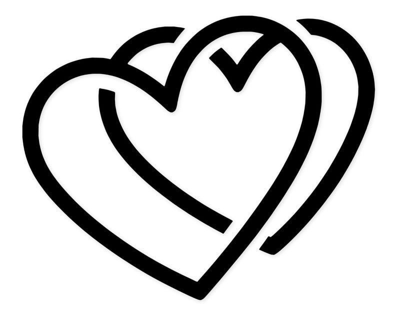 BFF Hearts Line Art: Friendship SVG PNG Cut File - Etsy Canada