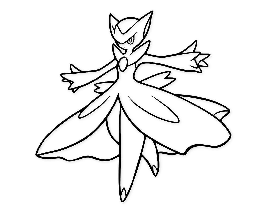 Gardevoir Silhouette Svg Png: Cut Ready Digital Design for Cricut ...
