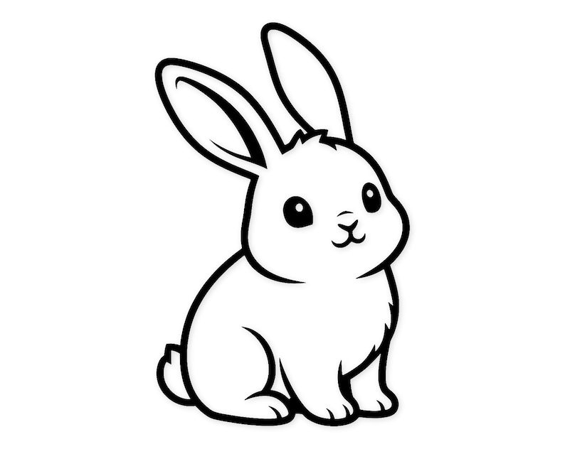 Cute Bunny Icon Svg Png: Cut Ready Digital Design for Cricut Silhouette ...