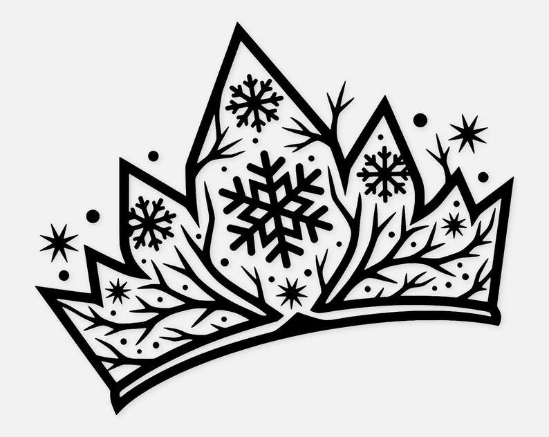 Frozen Crown Icon Svg Png: Cut Ready Digital Design for Cricut ...