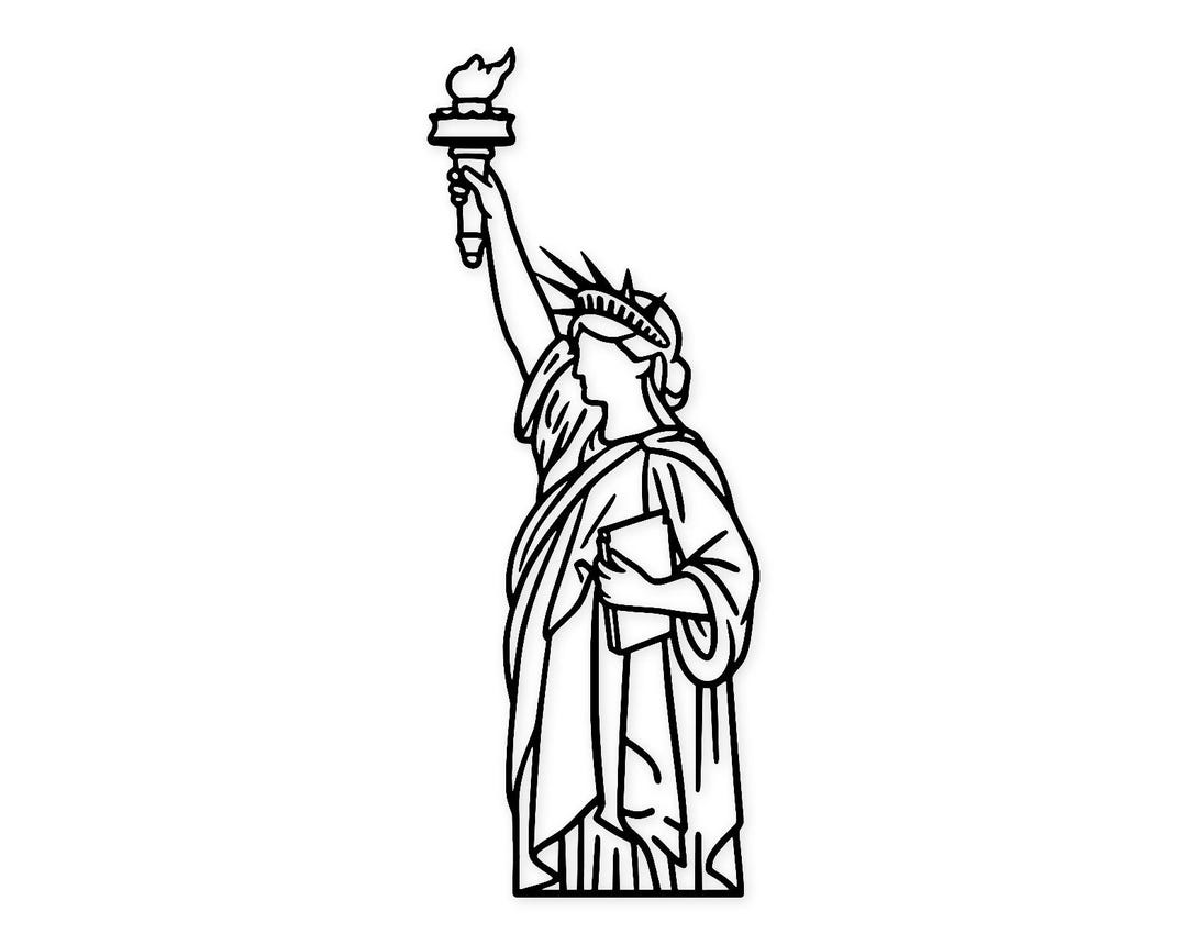 Liberty Icon Svg Png: Bold Outline Design for Crafts - Etsy