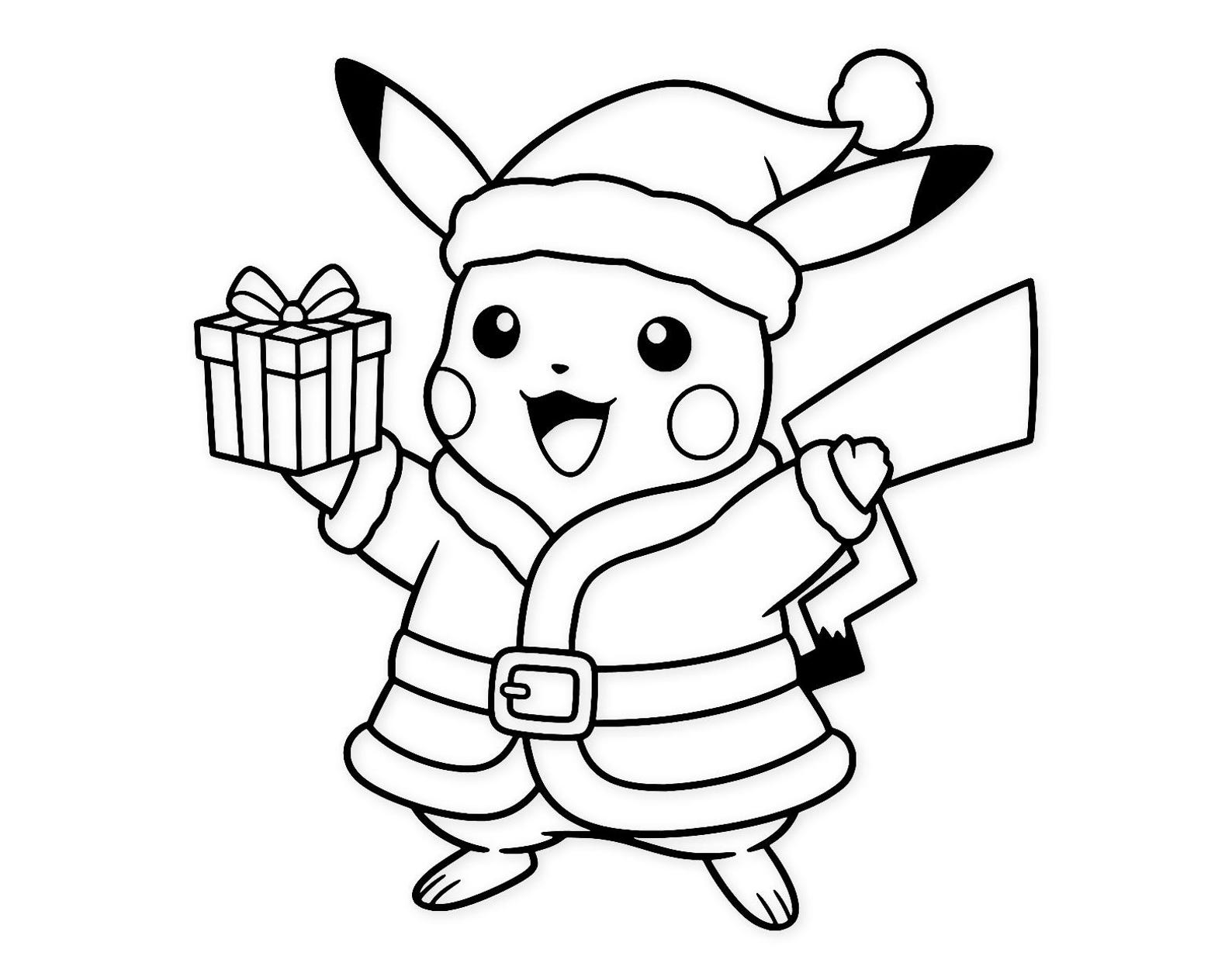 Pikachu Santa Svg Png: Cut Ready Digital Design for Cricut Silhouette ...