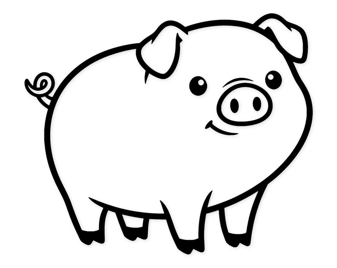 Pig SVG: Minimalist Animal Icon, Cricut Ready (digital Design) - Etsy