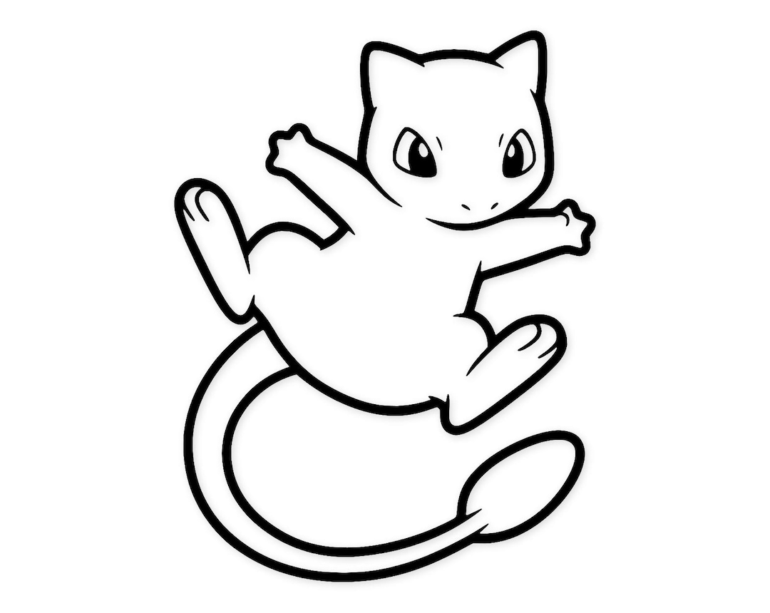 Mew Silhouette Svg Png: Cut Ready Digital Design for Cricut Silhouette ...