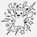 Pikachu Scene Svg Png: Playful Line Art for T-shirts - Etsy